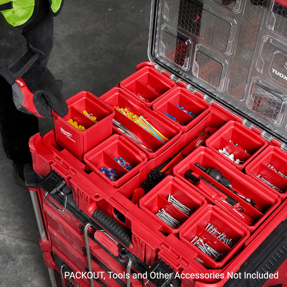 Milwaukee 48228062 PACKOUT Bin 2pce Set with Removable Interior Tray ...