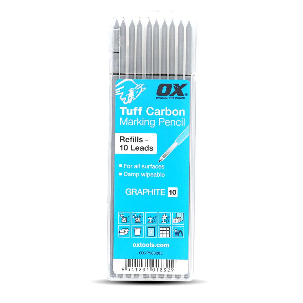 OX Tools OX-P503203 10-Pack Tuff Carbon Marking Pencil Graphite Lead ...