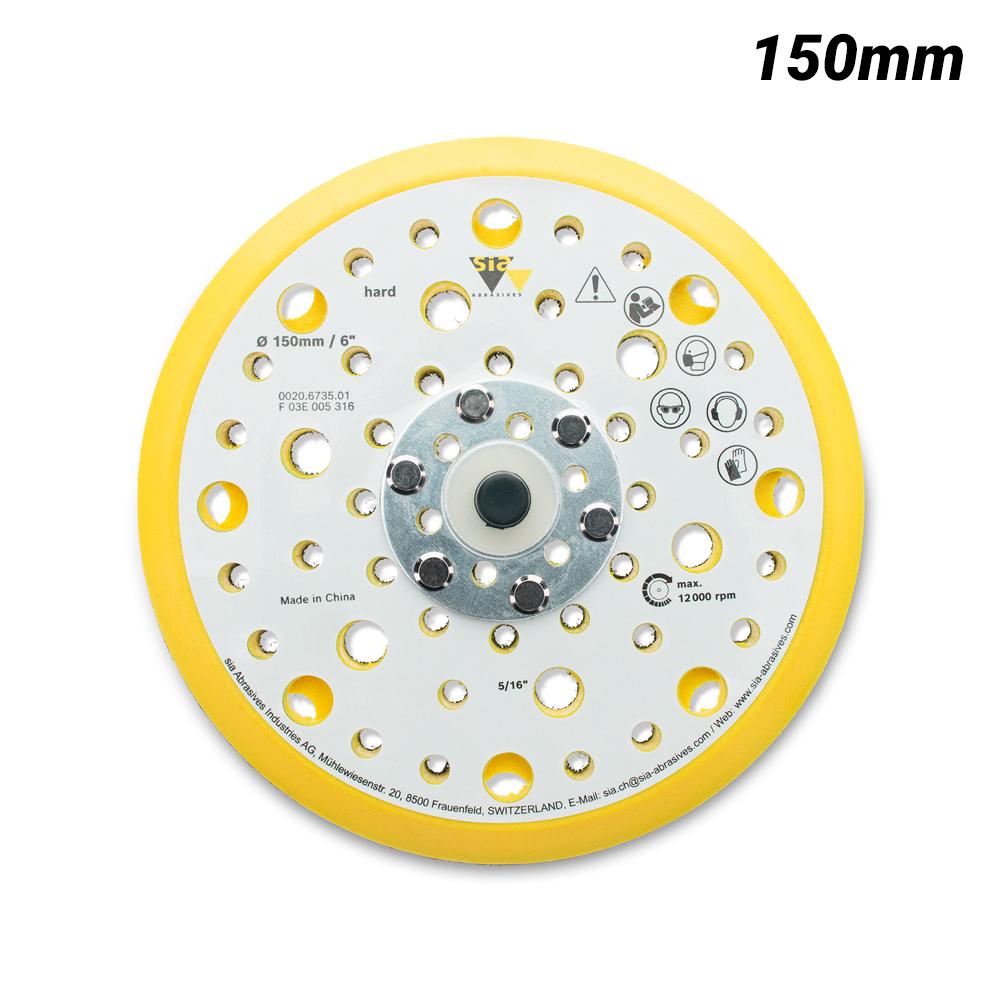 Sia Abrasives F03E005316 150mm 6 5 16 Hard 54H Hook Loop Backing Pad