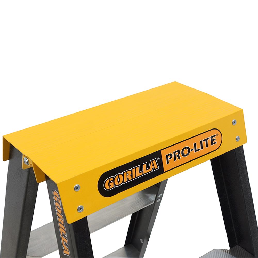 Gorilla FSM006-PRO PRO-LITE 1.74m 150kg 6-Step Fibreglass Industrial Double Sided Step Ladder