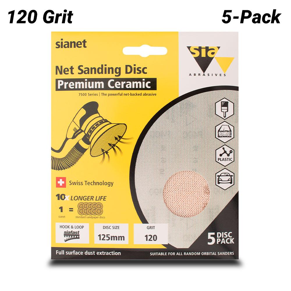 Sia Abrasives F03E02DD2K 5-Pack 125mm P120 Sanding Disc