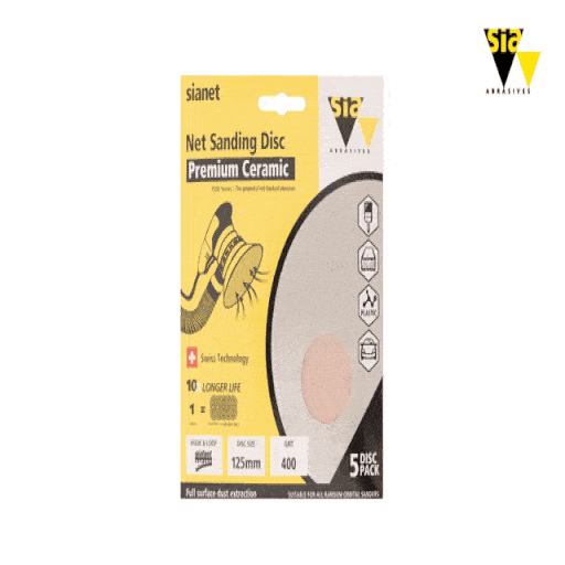 Sia Abrasives F03E02DD2P 5-Pack 125mm P400 Sanding Disc