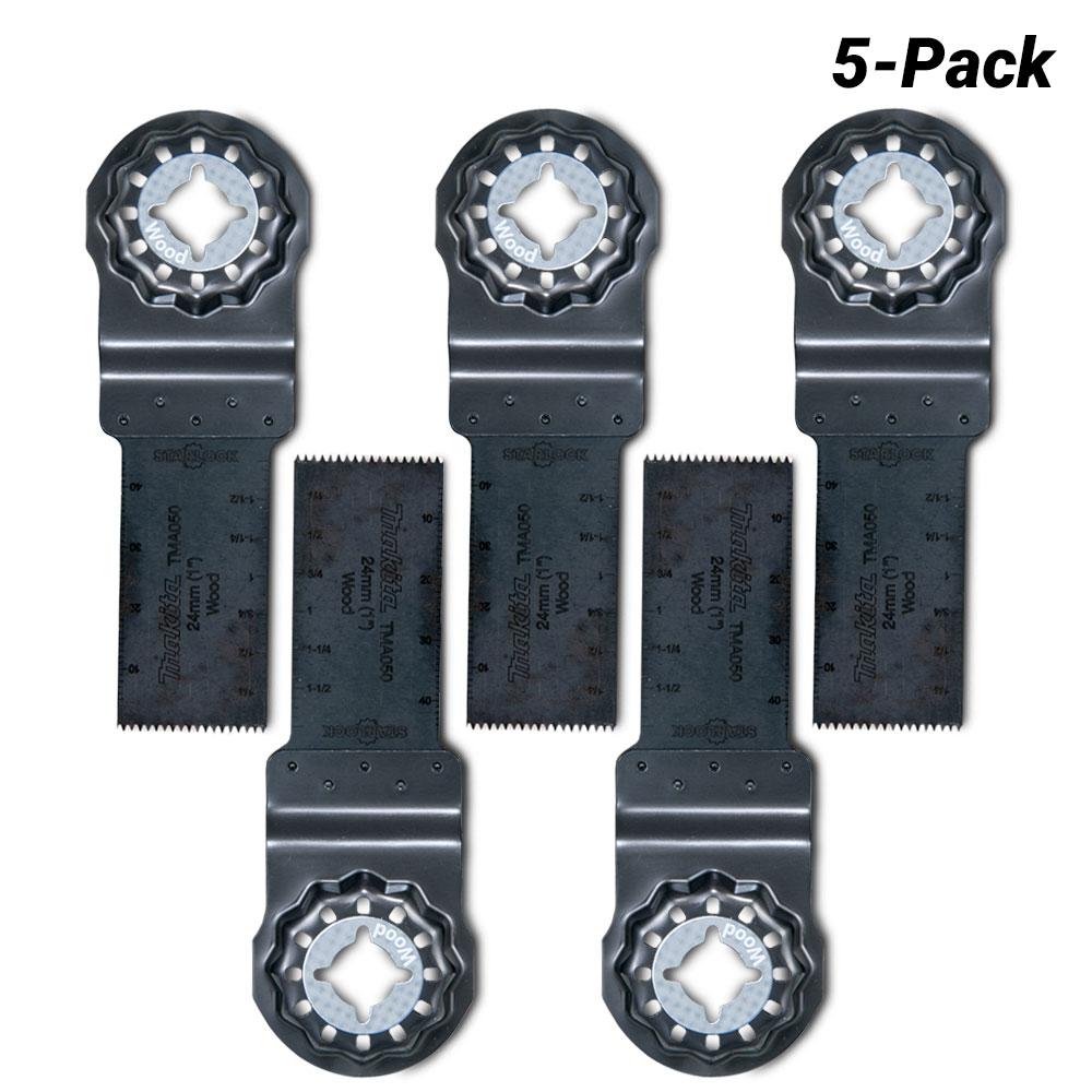Makita B-64842-5 5-Pack 24mm Starlock Multi Tool Plunge Cut Blades