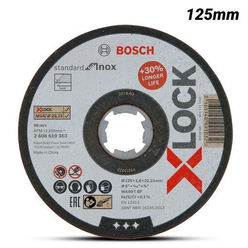 Bosch X-LOCK STANDARD INOX (2.608.619.363) 125mm x 1.6mm x 22.23mm ...