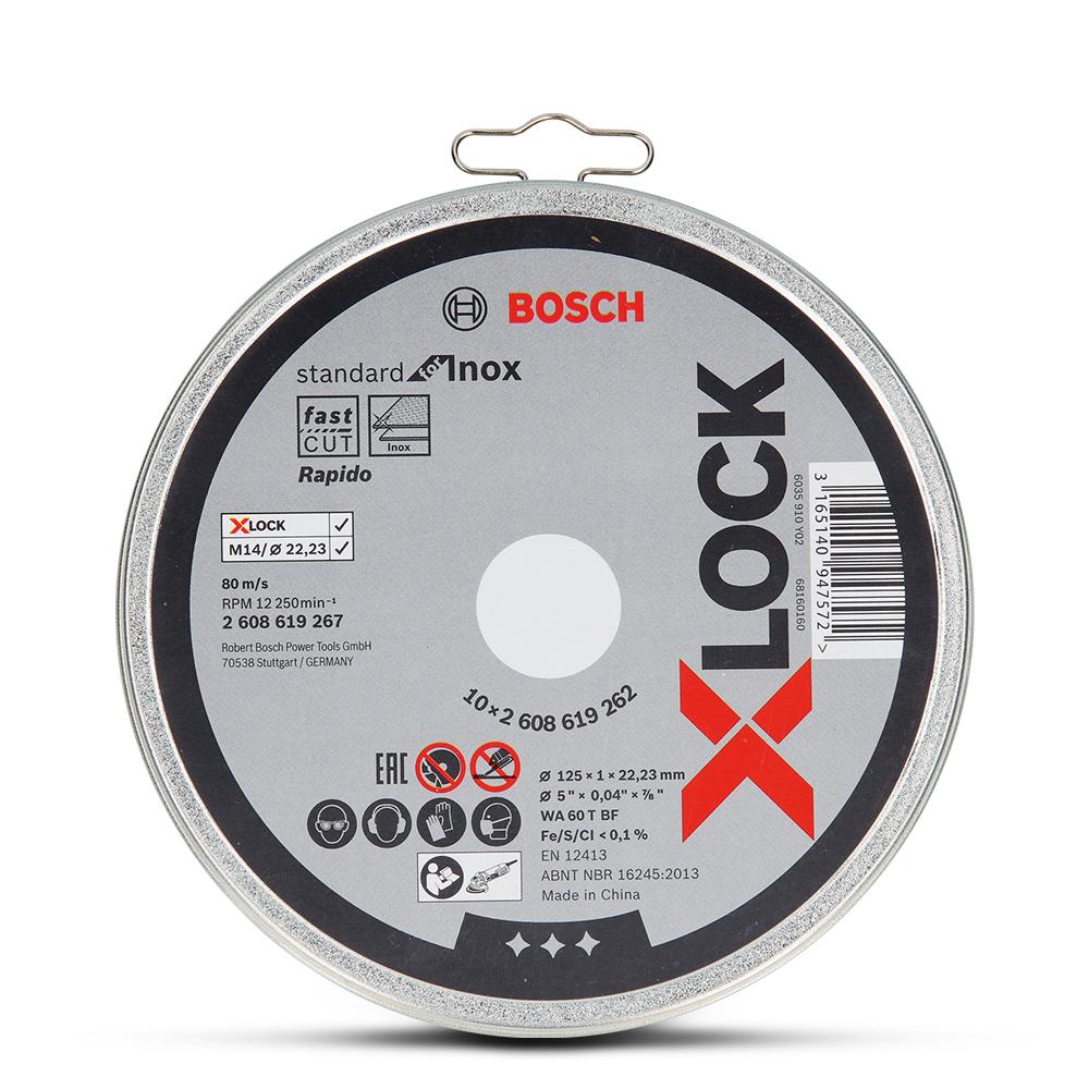 Bosch X-LOCK STANDARD INOX (2.608.619.267) 10-pack 125mm x 1.0mm x 22 ...