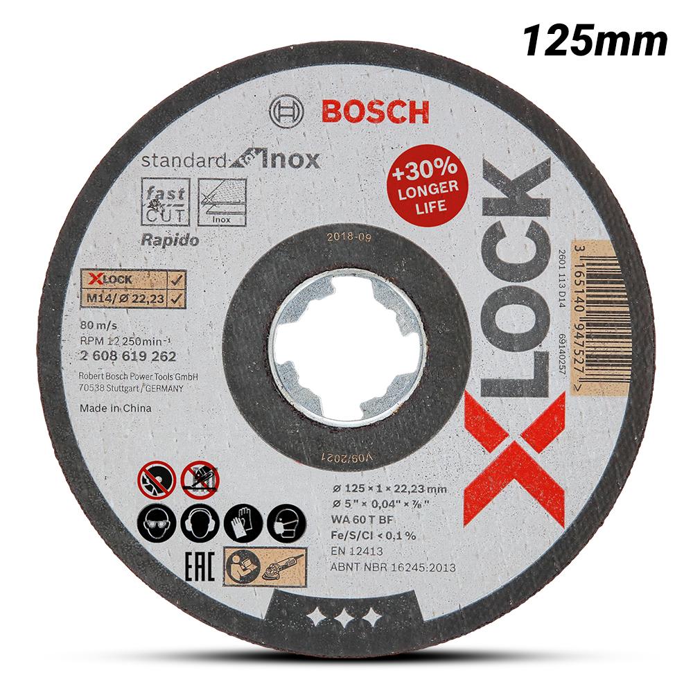 Bosch X-LOCK STANDARD INOX (2.608.619.262) 125mm x 1mm x 22.23mm ...
