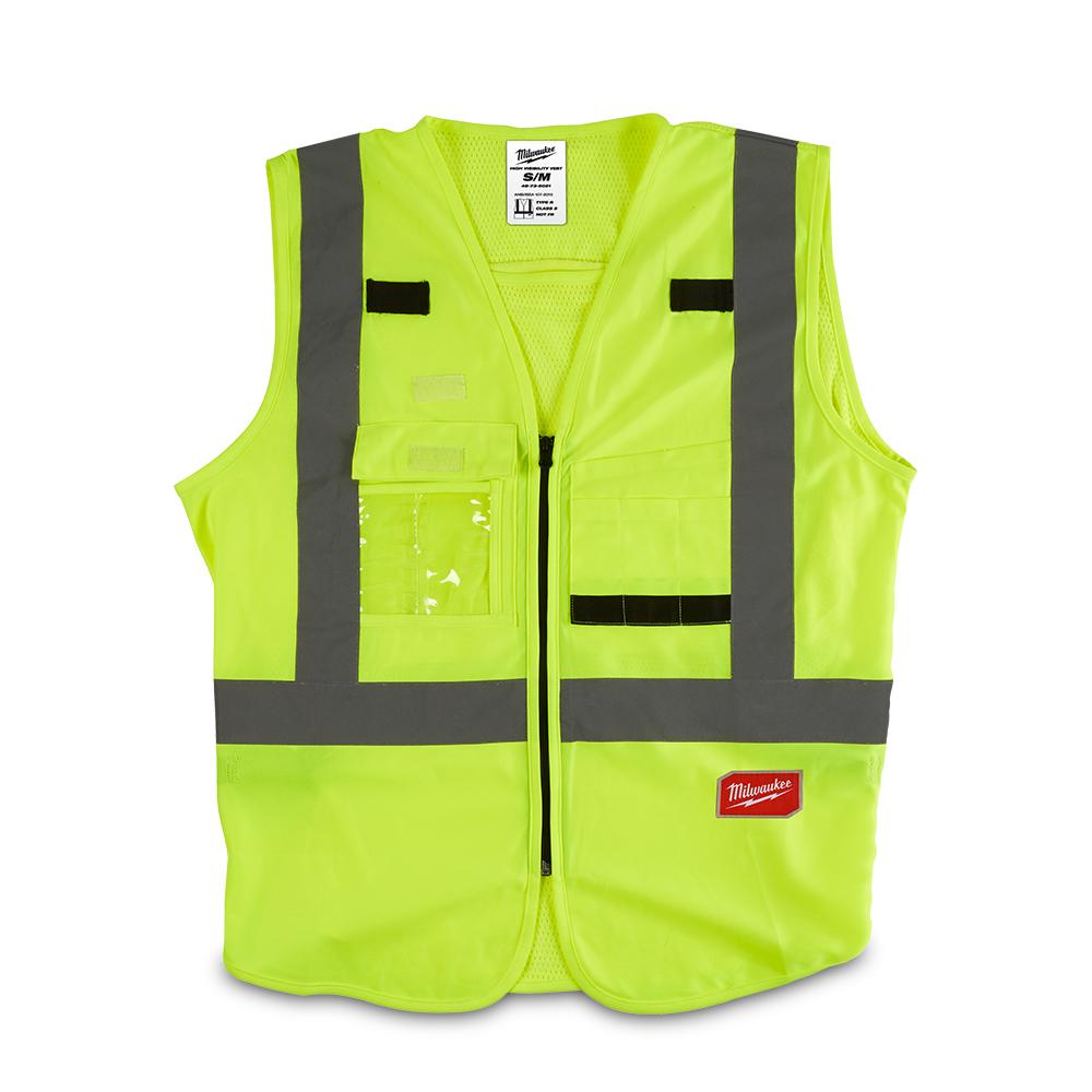 Milwaukee 4873502 High Visibility Yellow Safety Vest