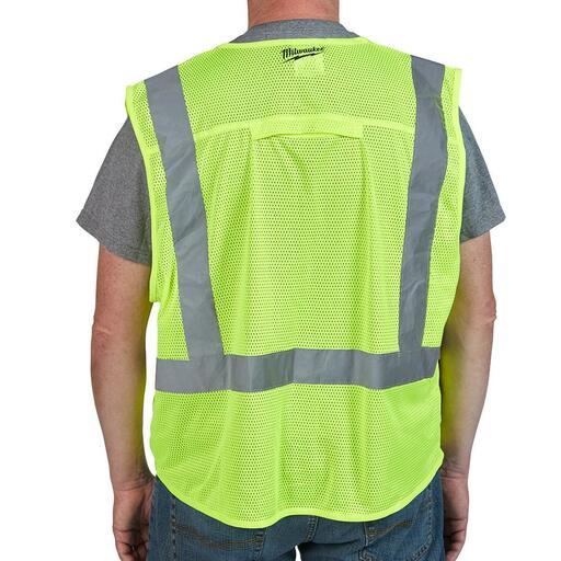 Milwaukee 4873502 High Visibility Yellow Safety Vest