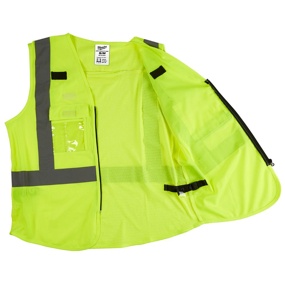 Milwaukee 4873502 High Visibility Yellow Safety Vest