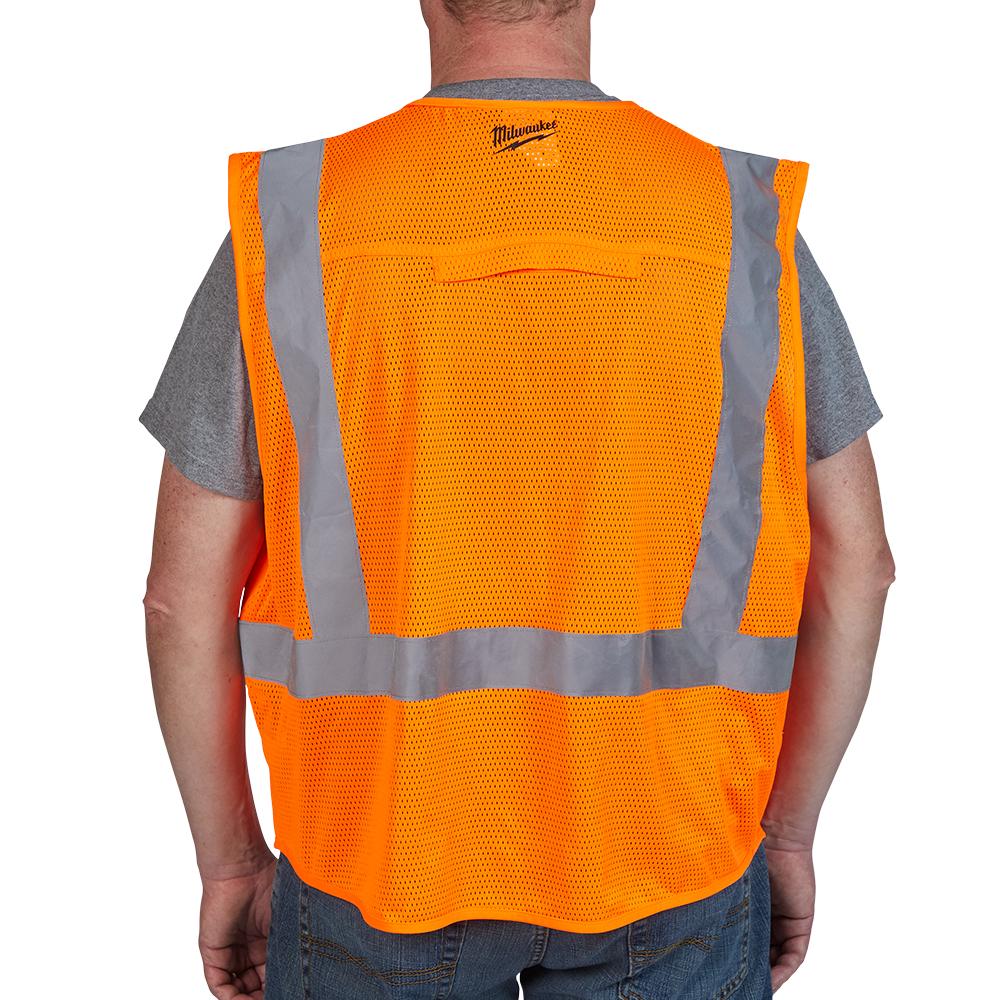 Milwaukee 4873503 High Visibility Orange Safety Vest