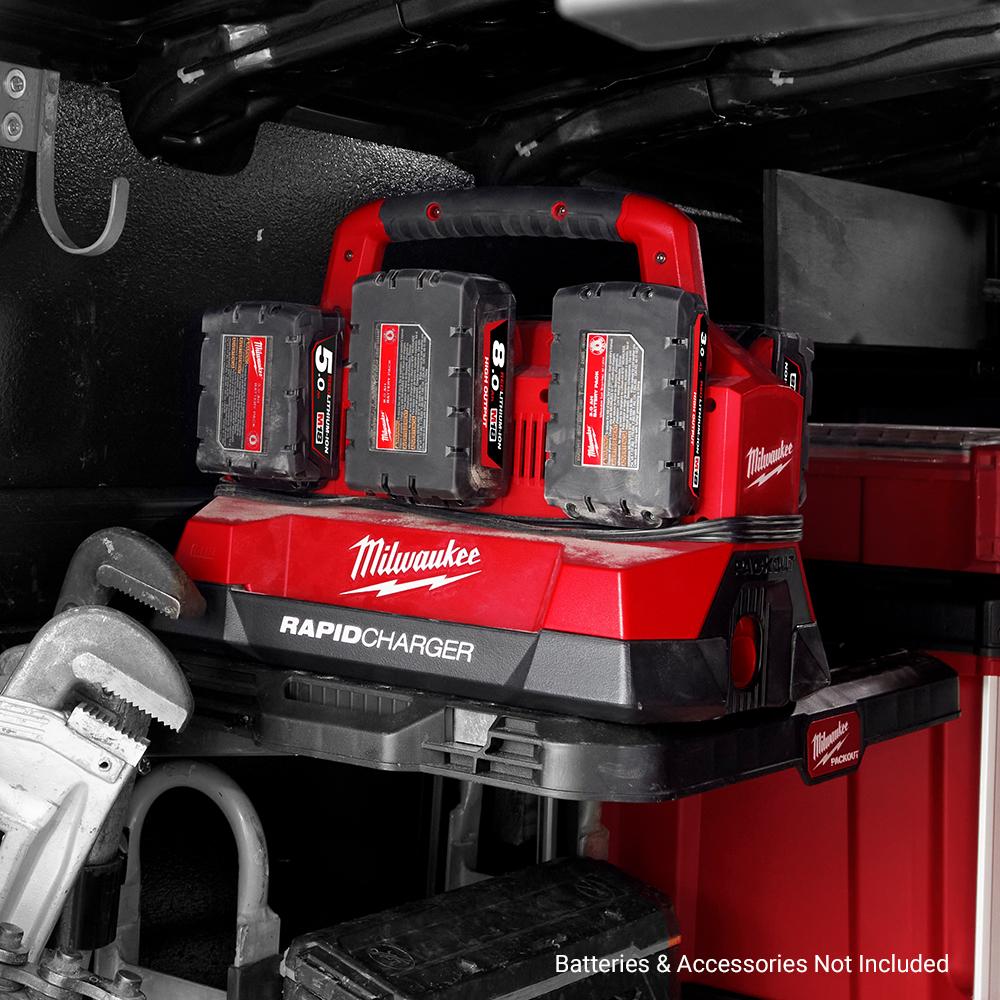 Milwaukee M18PC6 18V Li-ion PACKOUT 6 Bay Rapid Battery Charger