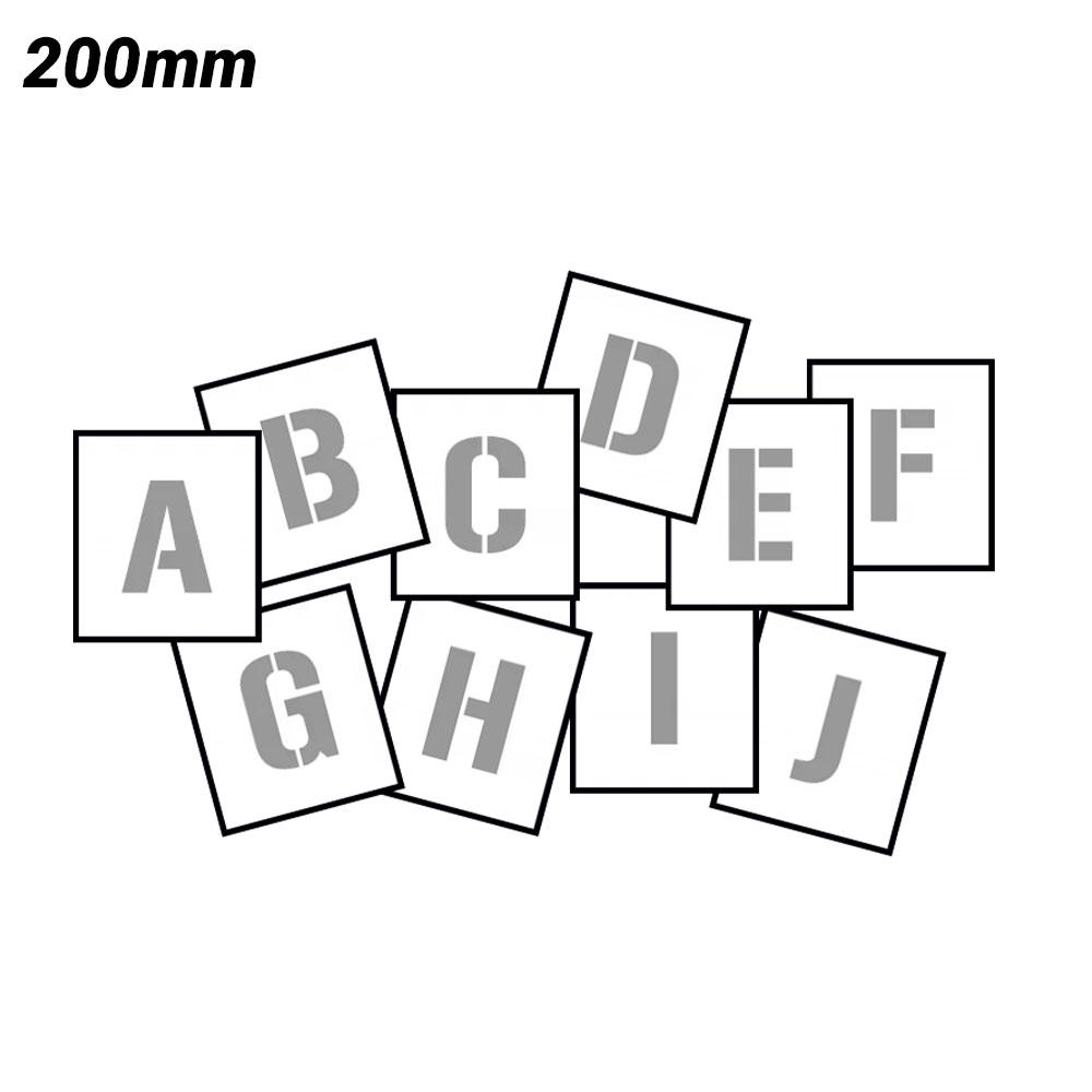 Uniform Safety Signs STA220 200mm Polypropylene Alphabet A-Z Stencil
