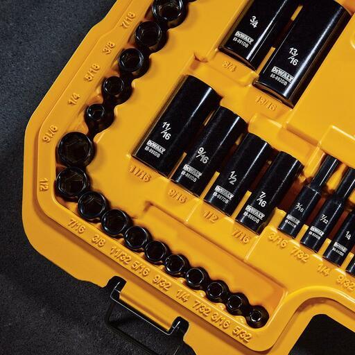 DeWalt DWMT45184-1 184pce 1/4", 3/8" & 1/2" Drive Metric/SAE Black Chrome Mechanics Socket Set