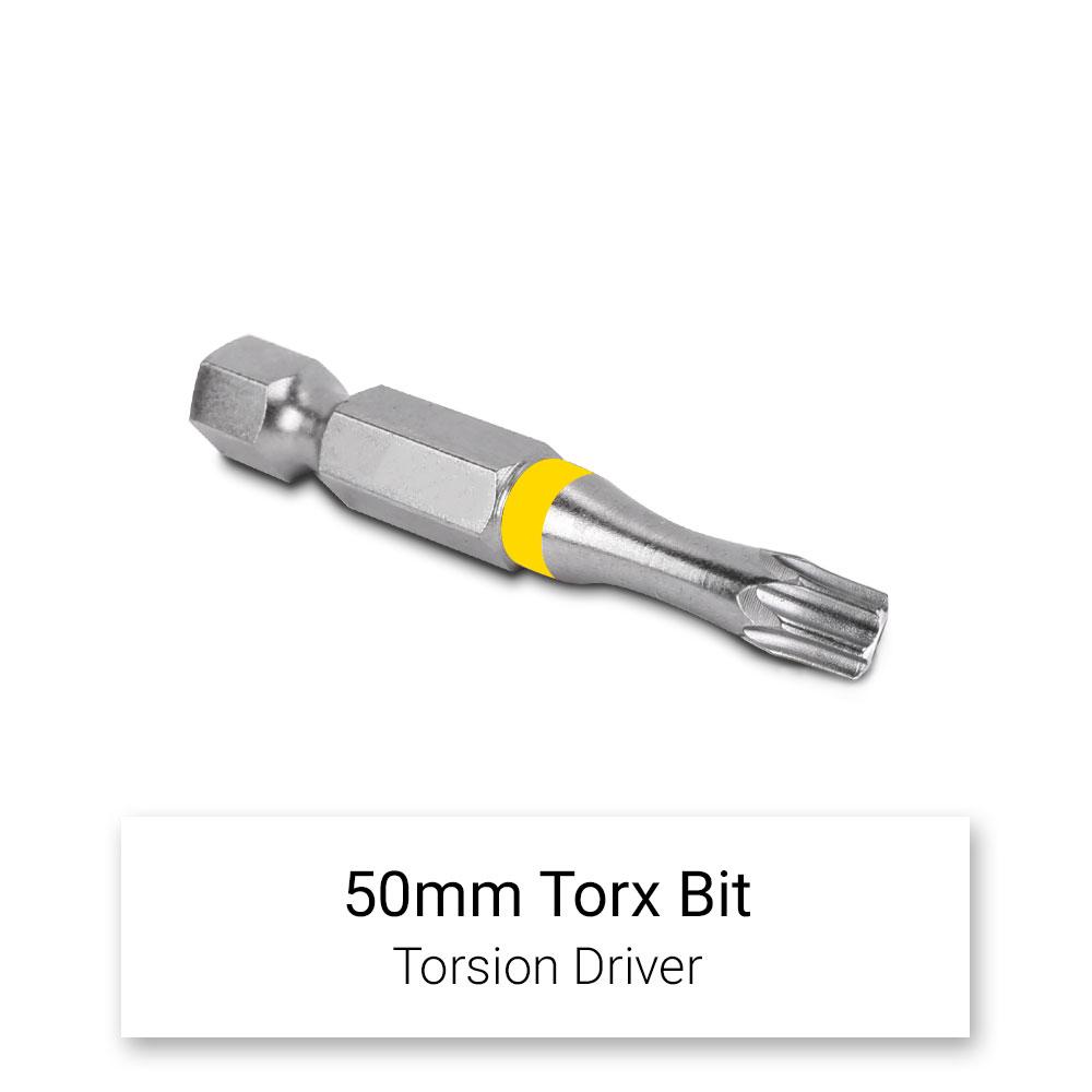 Xtorque TX1550 TX15 50mm Torx Head Torsion Magnetic Driver Bit - 2 Pack
