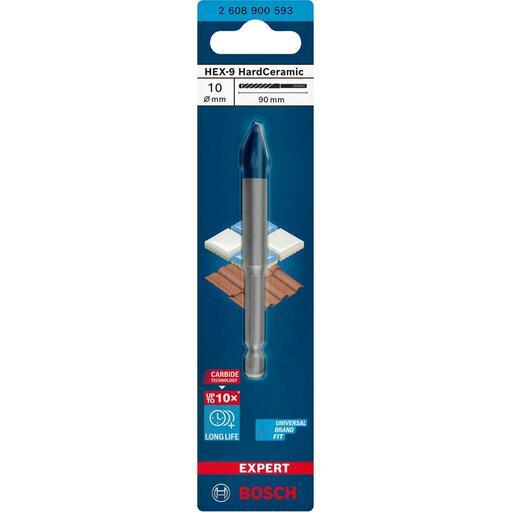Bosch 2.608.900.593 EXPERT 10mm x 90 mm HEX-9 Hard Ceramic Drill Bit