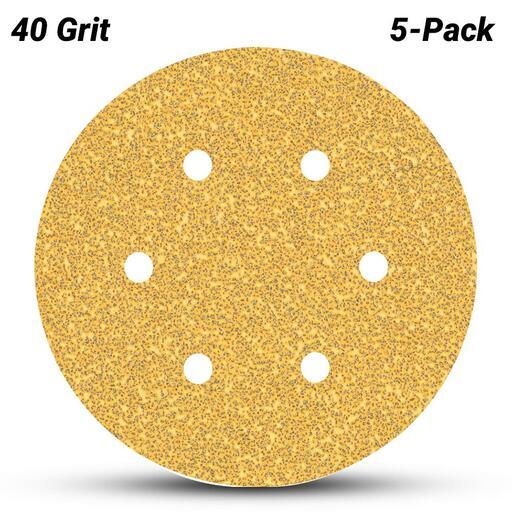 Bosch 2.608.900.813 EXPERT 5-Pack 150mm (6”) 40 Grit C470 Sandpaper ...