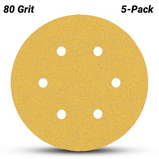 Bosch 2.608.900.815 EXPERT 5-Pack 150mm (6”) 80 Grit C470 Sandpaper ...