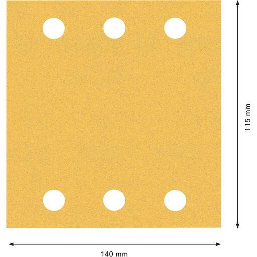 Bosch 2.608.901.113 EXPERT 10-Pack 115mm x 140mm 40-180 Grit C470 ...