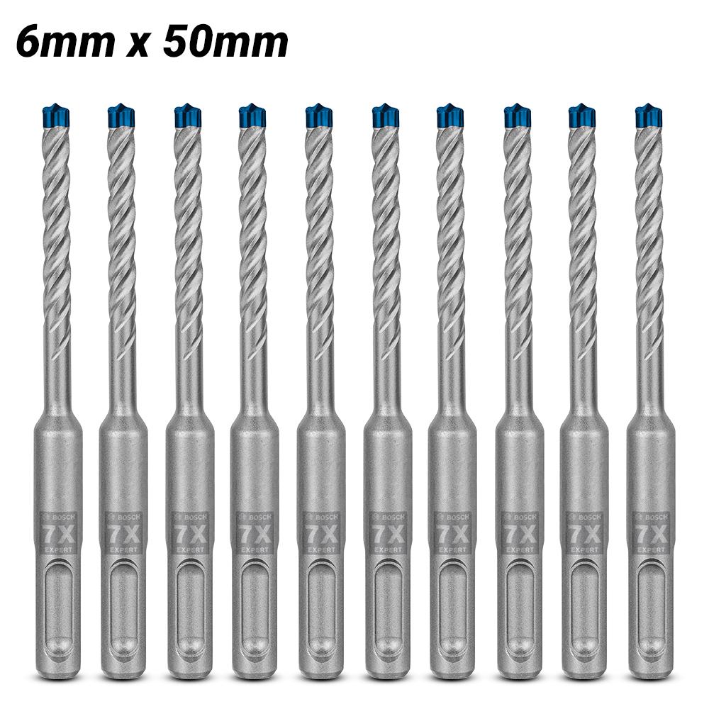 Bosch 2.608.900.159 EXPERT 10-Pack 6mm x 50mm x 115mm SDS Plus-7X ...