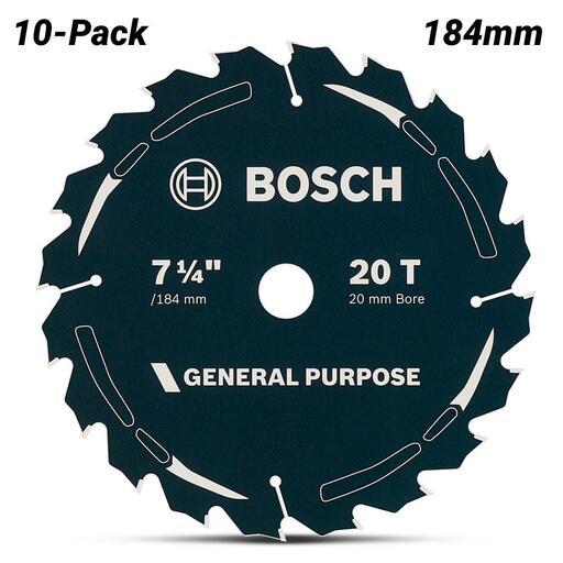 Bosch 2.608.644.585 EXPERT 10-Pack 184mm (7-1/4") 20T General Purpose ...