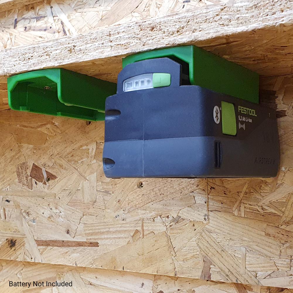 StealthMounts BM-FT18-GRN-6 18V Festool 6-Pack Green Battery Mounts