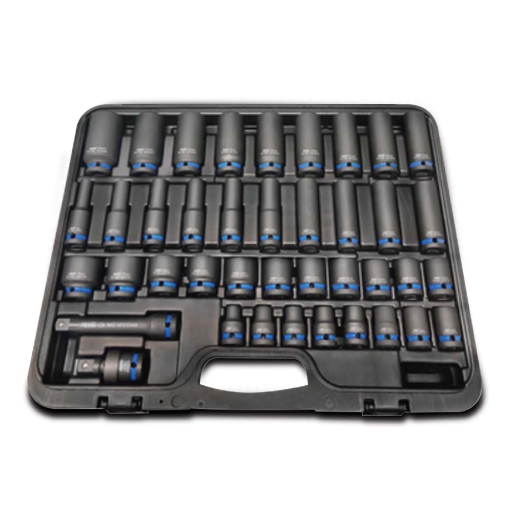 SP Tools SP20322 40pce 1/2" Drive 6pt Metric Impact Standard & Deep ...