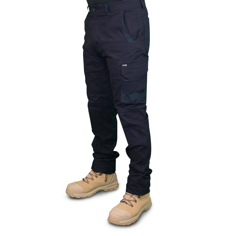 Workit Workwear 1026N Navy Decoy Canvas Modern Fit Stretch Cargo Pants