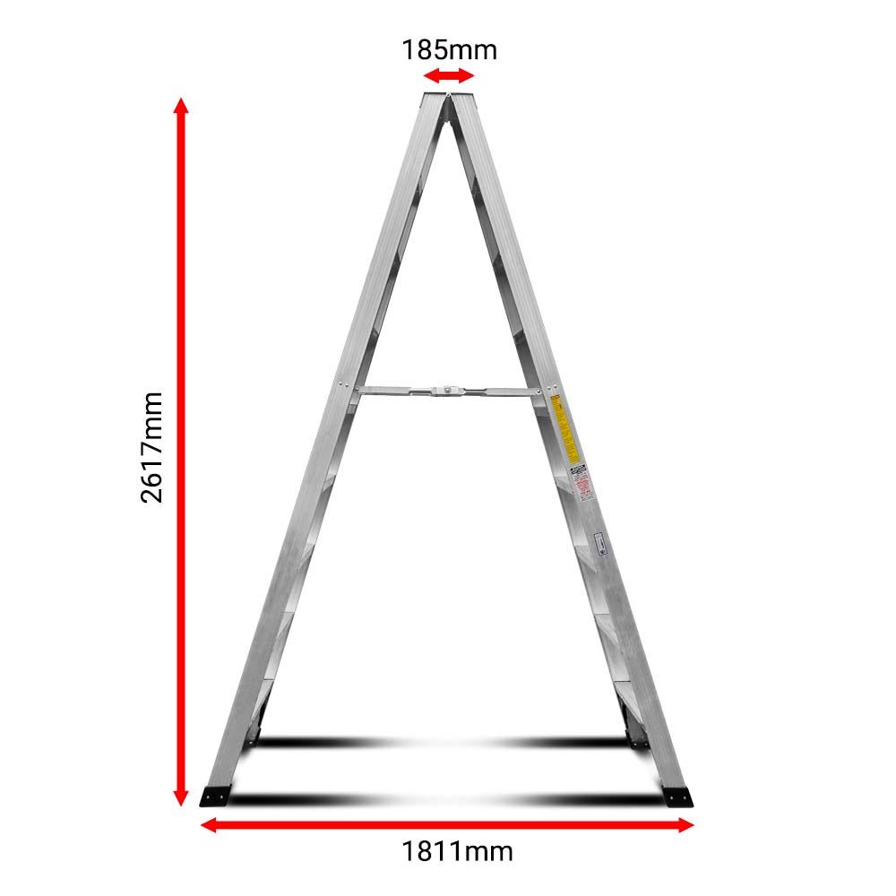 Climbrite CAL8S 8-Step Aluminium Double Sided Step Ladder