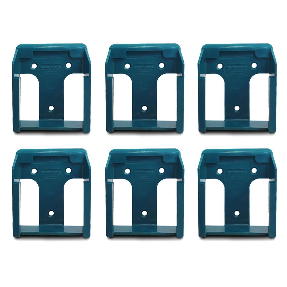StealthMounts BM-MK40-BLU-6 40V Makita XGT 6-Pack Blue Battery Mounts