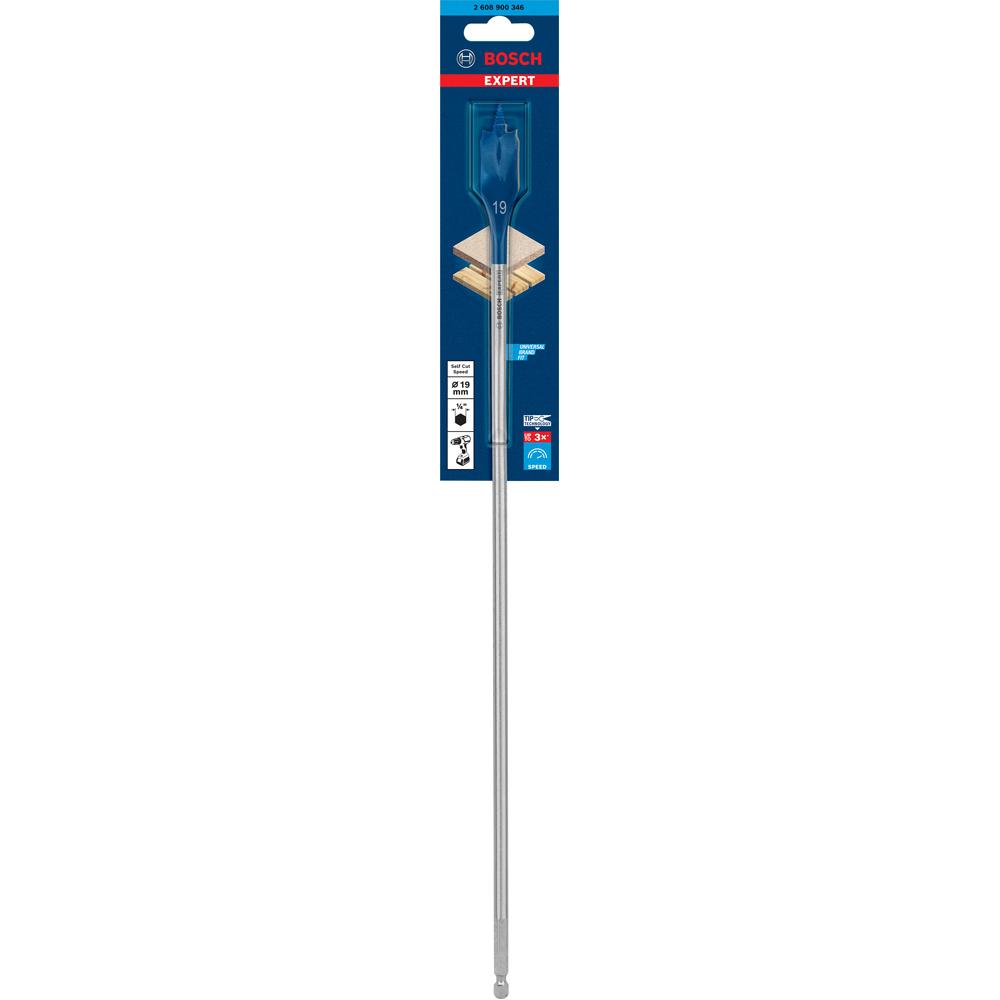 Bosch 2.608.900.346 EXPERT 19mm x 400mm Self Cut Speed Spade Drill Bit