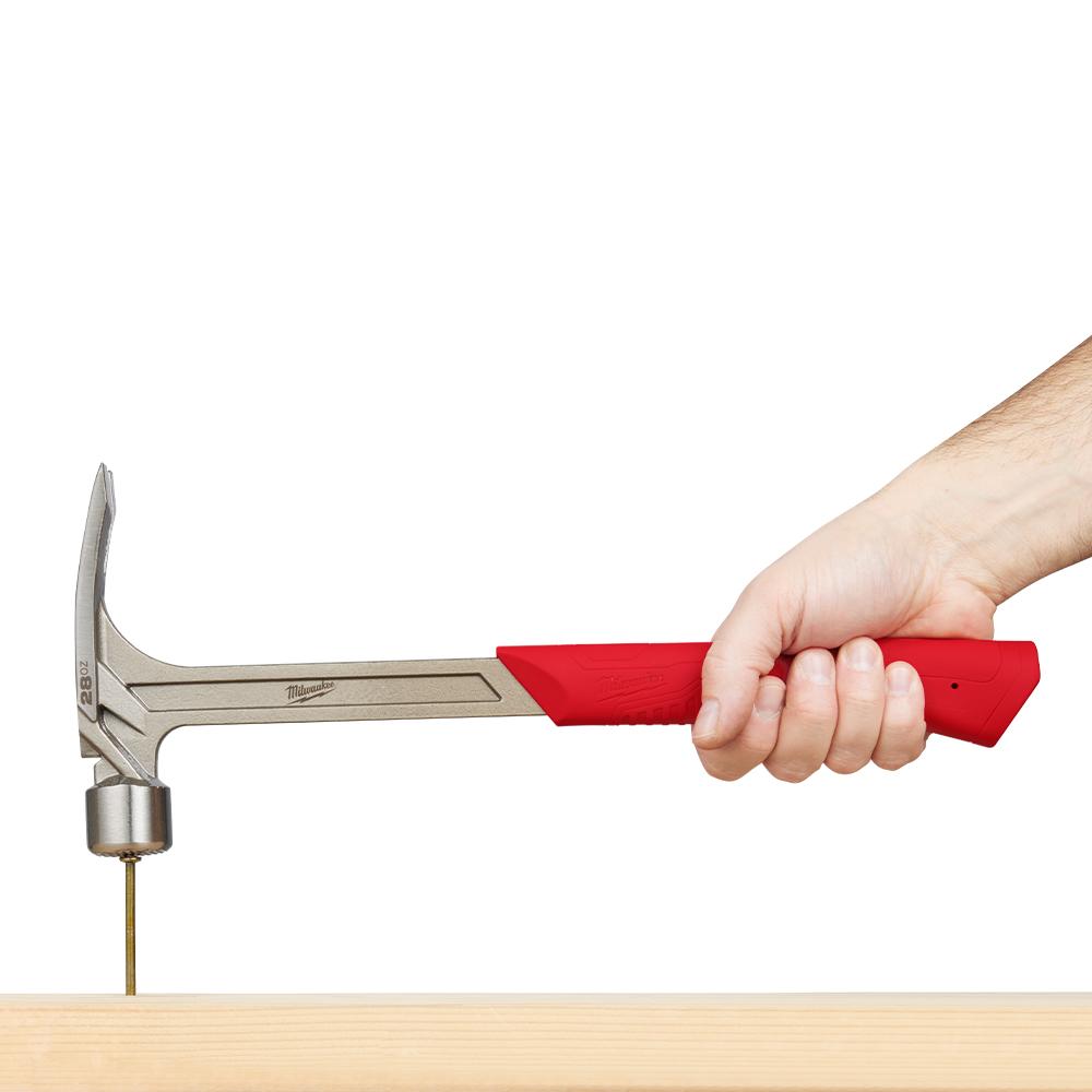 Milwaukee 48229029A 28oz Milled Face Steel Framing Hammer