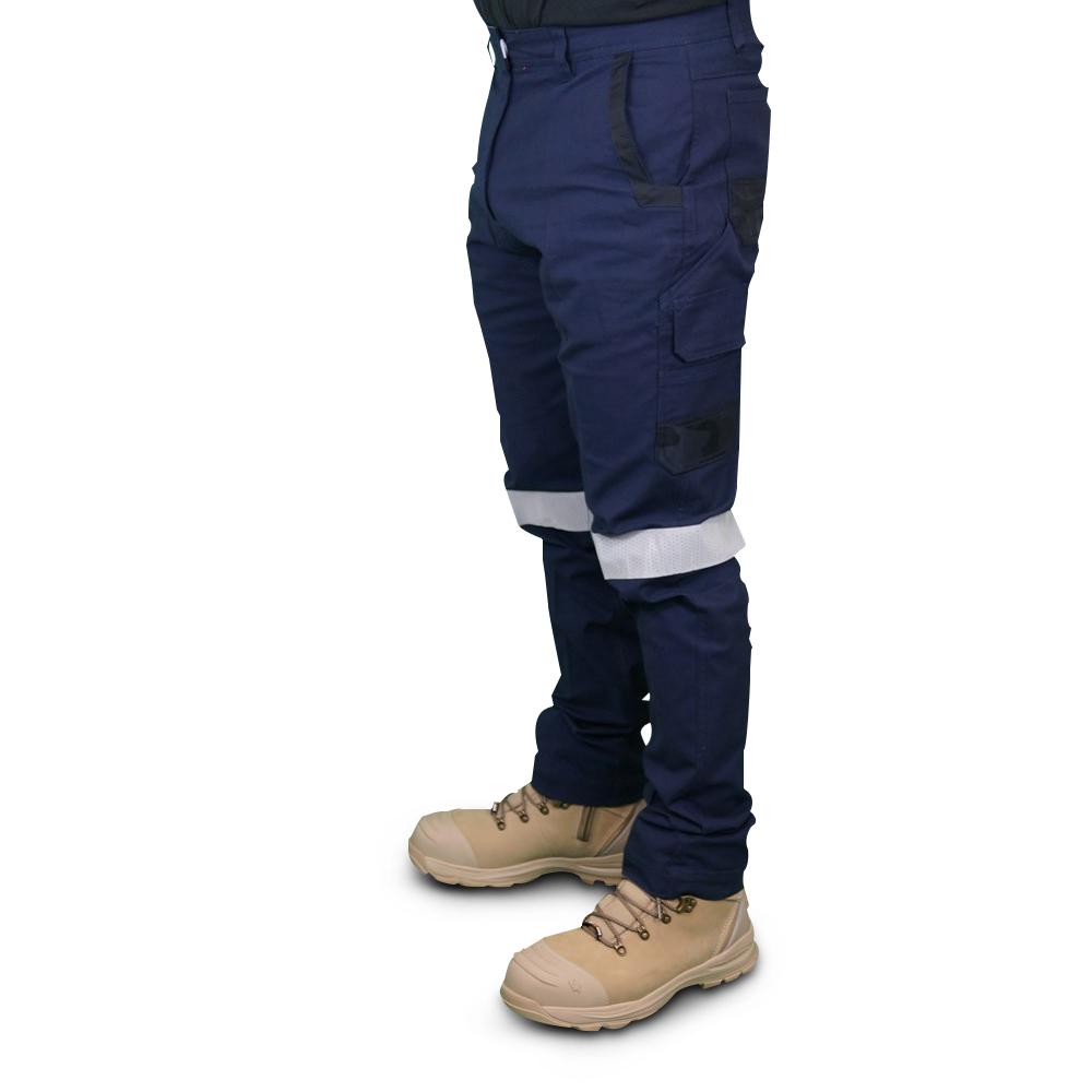 Workit Workwear 1026T Navy Decoy Canvas Modern Fit Stretch Taped Cargo ...