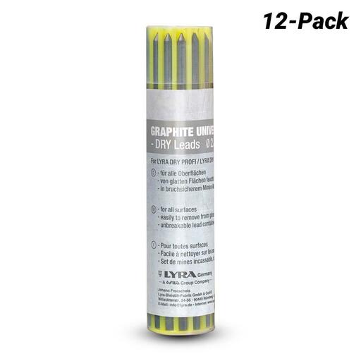 Lyra L4498004 12-Pack 2.8mm 2B Graphite Lead /Red/Yellow Refills