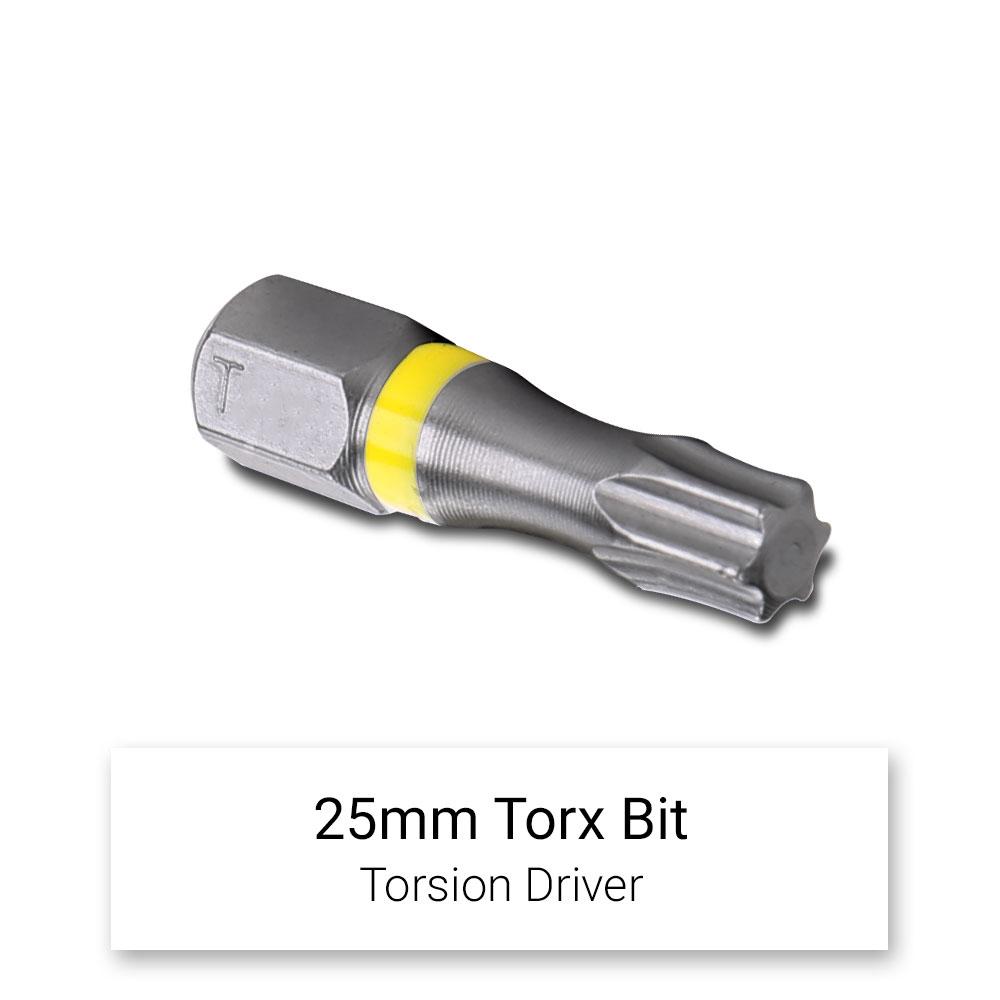 Xtorque TX4025 TX40 25mm Torx Head Torsion Driver Bit - 2 Pack