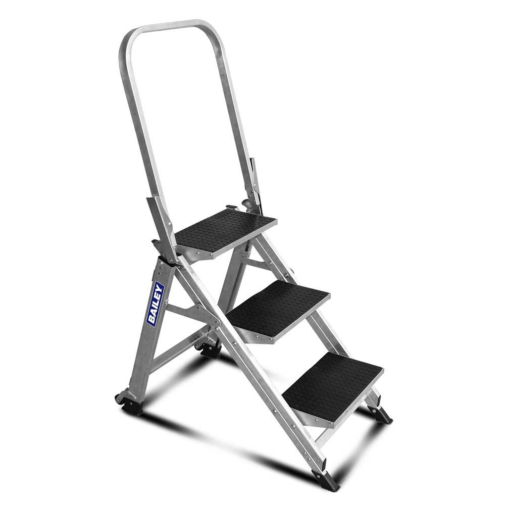 Bailey FS13751 3 Step 150kg Aluminium Industrial Platform Step Ladder ...