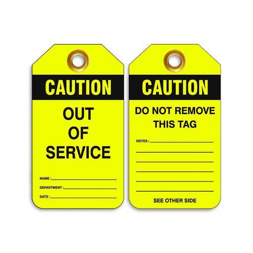 Uniform Safety Signs UDT314 25-Pack Caution Out of Service Heavy Duty ...