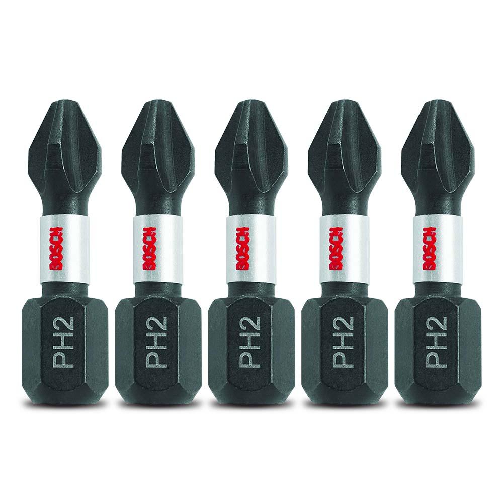 Bosch ITPH2105 (2.610.039.539) 5-Pack Impact Tough 1/4" 25mm PH2 ...