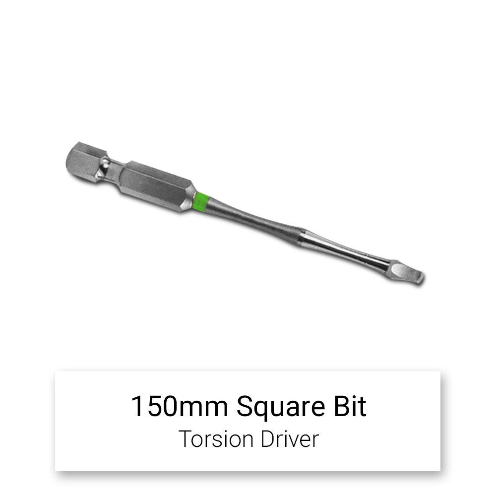 Xtorque SQ2150 SQ2 150mm Square Head Torsion Driver Bit - 2 Pack