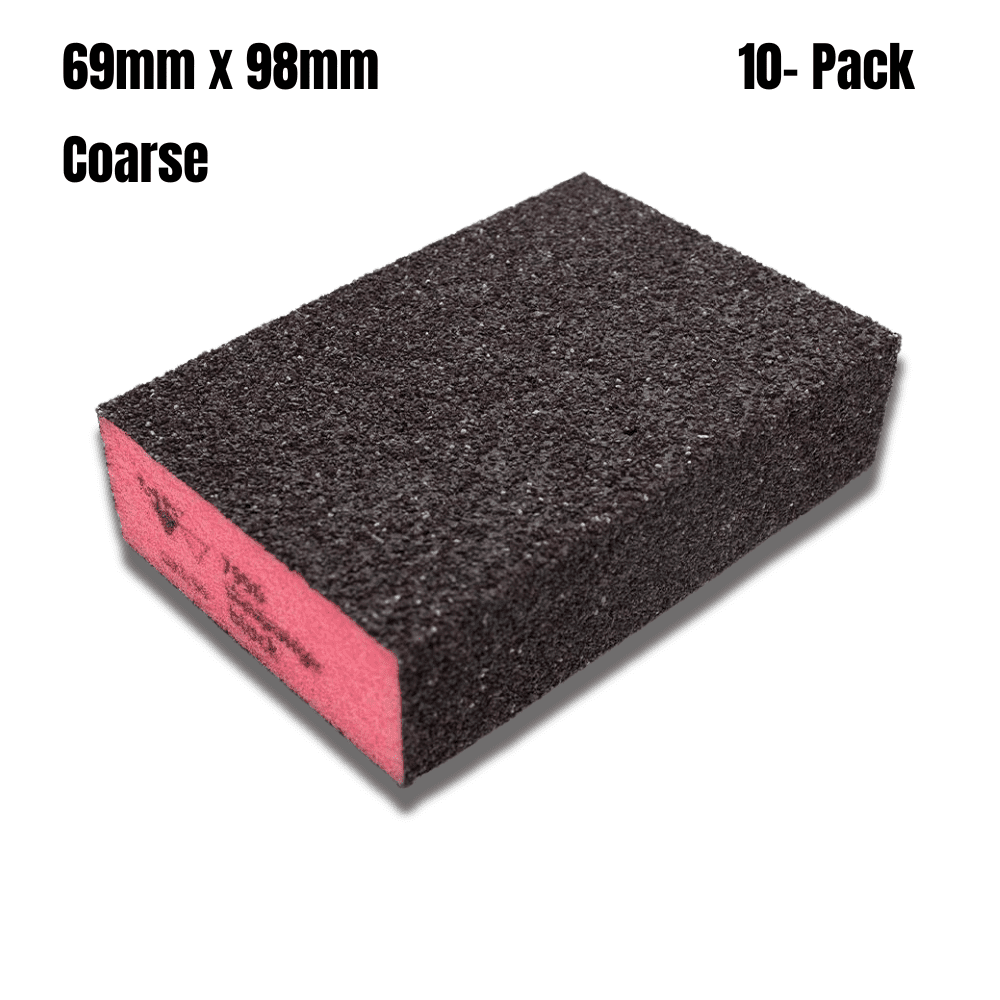 Sia Abrasives F03E00R8GZ 10-Pack 69mm x 98mm Coarse Foam Sanding Block