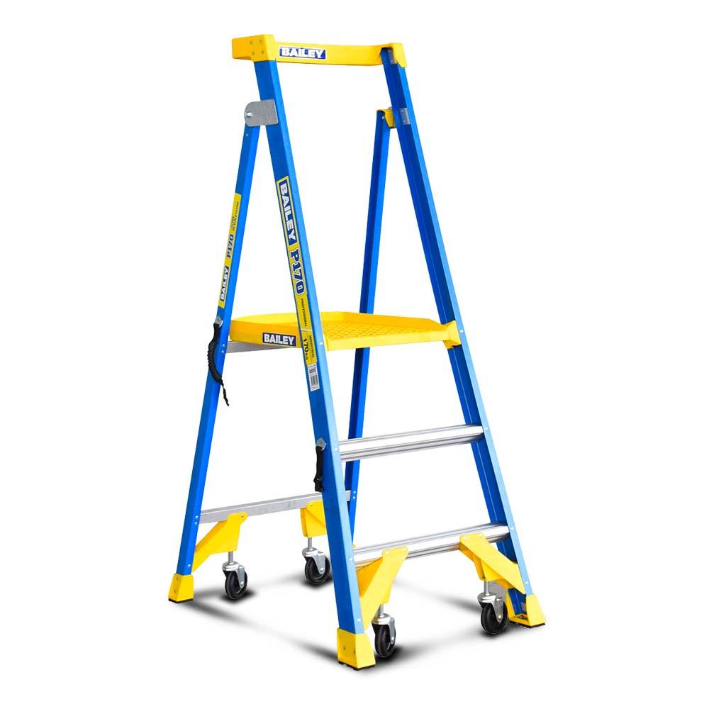 Bailey FS13530 3 Step 0.9m 170kg Fibreglass Platform Stepladder With ...
