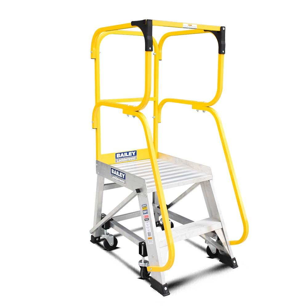 Bailey FS13873 2 Step 0.55m 150kg Aluminium Industrial Order Picking ...