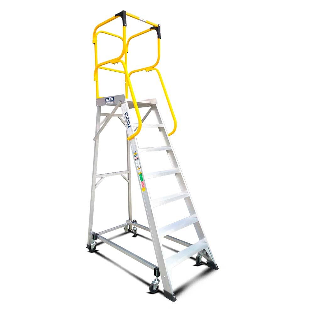 Bailey FS13878 7 Step 1.95m 150kg Aluminium Industrial Order Picking ...