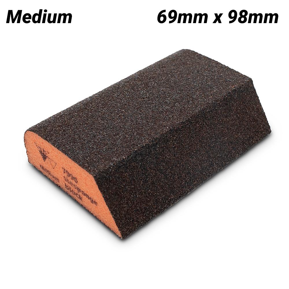 Sia Abrasives F03E00R8GX 10-Pack 69mm x 98mm Medium Foam Sanding Block