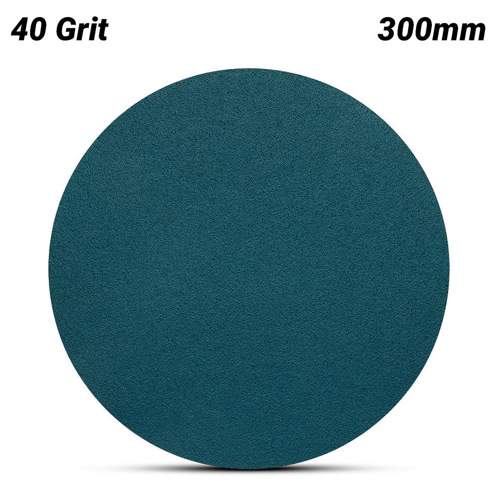 Sia Abrasives F03E02D5DJ 10-Pack 300mm (12") P40 Zirconia Alumina Hook & Loop Sanding Disc