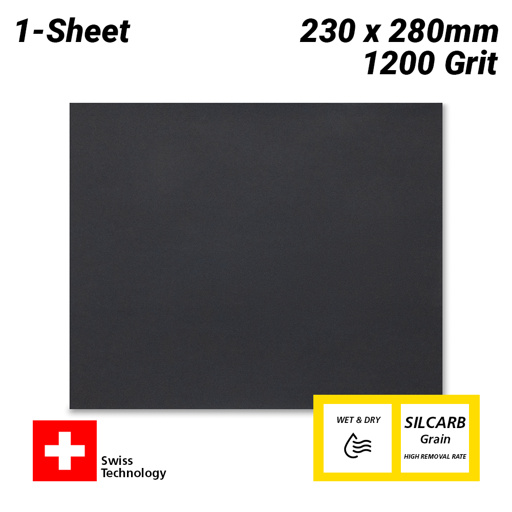 Sia Abrasives F03E007163 230mm x 280mm P1200 Silicon Carbide Wet/Dry ...