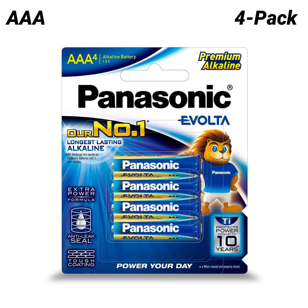 Panasonic LR03EG/4B 4-Pack AAA Evolta Premium Alakine Batteries