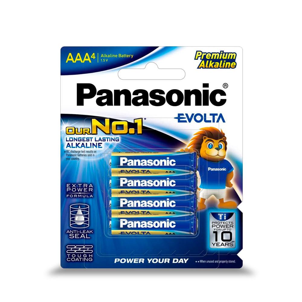 Panasonic LR03EG/4B 4-Pack AAA Evolta Premium Alakine Batteries