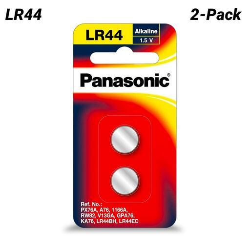 Panasonic LR-44PT/2B 2-Pack LR44 Micro Alkaline Coin Cell Battery