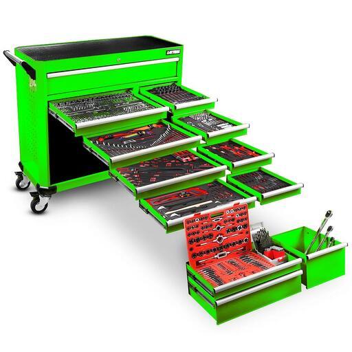 Daytona D655PSG 655pce Mechanical Tool Set with 43" 12 Drawer Green ...