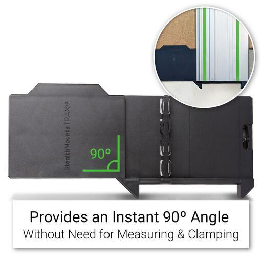 StealthMounts TSS-L-FT-1 TRAX90 XL Right Angle Track Saw Square Guide ...